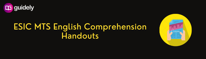 ESIC MTS English Comprehension Handouts PDF: Statewise Other Languages