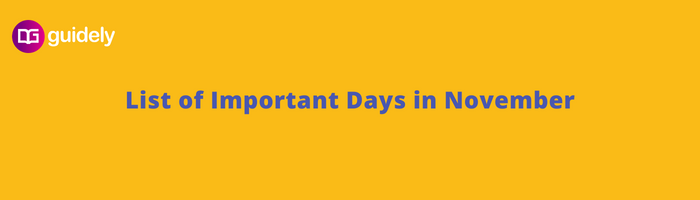 Important Days In November 2025 PDF: National, International