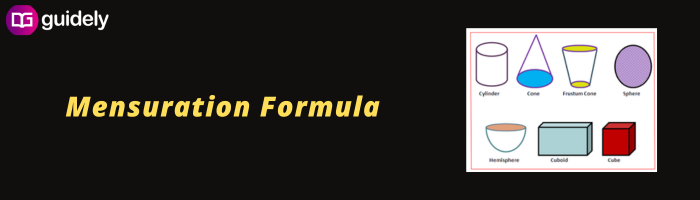 Mensuration Formula Problems Meaning Bank Exams PDF 2D, 3D