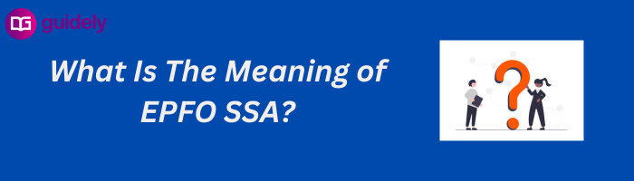 What Is The Meaning of EPFO SSA?