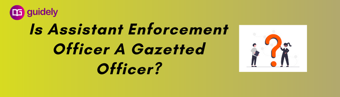 Is Assistant Enforcement Officer A Gazetted Officer?