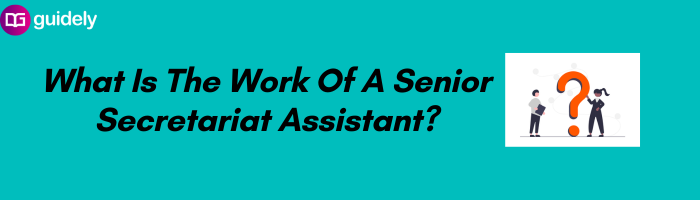 What Is The Work Of A Senior Secretariat Assistant?