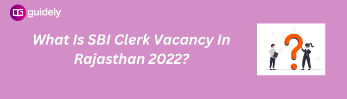 What Is SBI Clerk Vacancy In Rajasthan 2025?