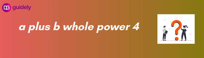 a plus b whole power 4