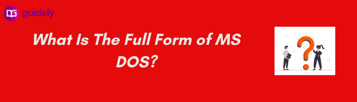 What Is The Full Form of MS DOS?