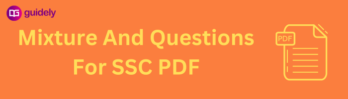 Mixture And Alligation Questions For Ssc Pdf Download Now