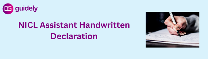 NICL Assistant Handwritten Declaration 2024: Format, Size