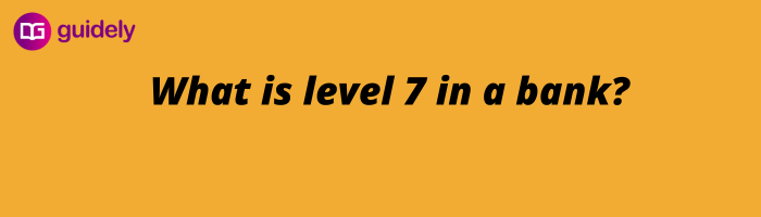 What is level 7 in a bank