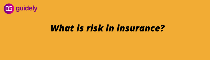What is risk in insurance