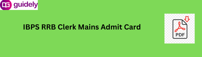 IBPS RRB Clerk Mains Admit Card 2025 - 2026 Out: Link
